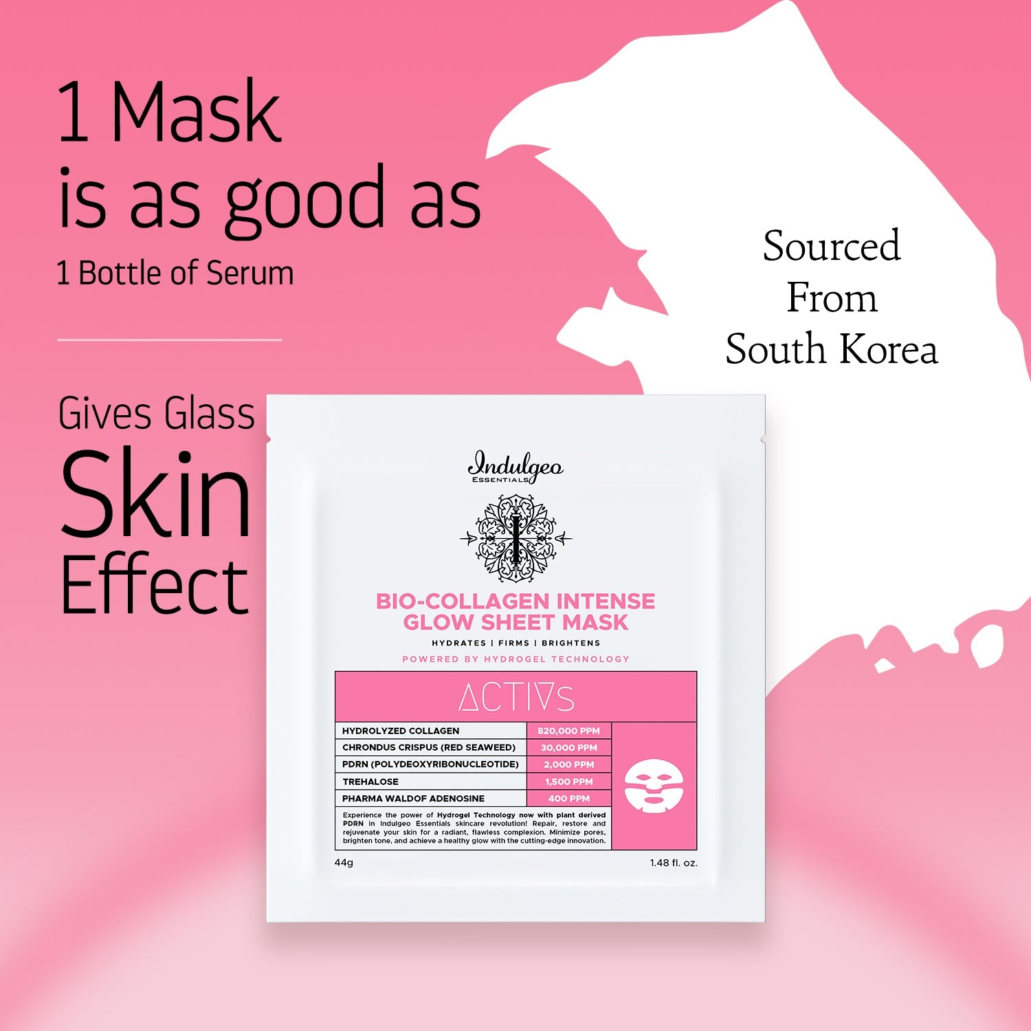 Ginseng PDRN - Bio Collagen Intense Glow Sheet Mask (new) – Indulgeo ...